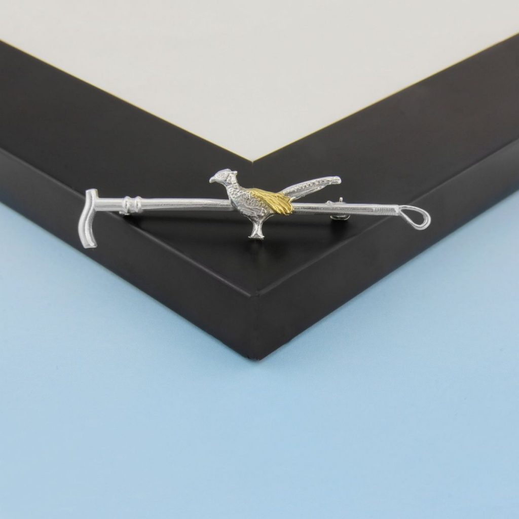 Pheasant Stock Pin Brooch | Custom Made Hunting Brooches