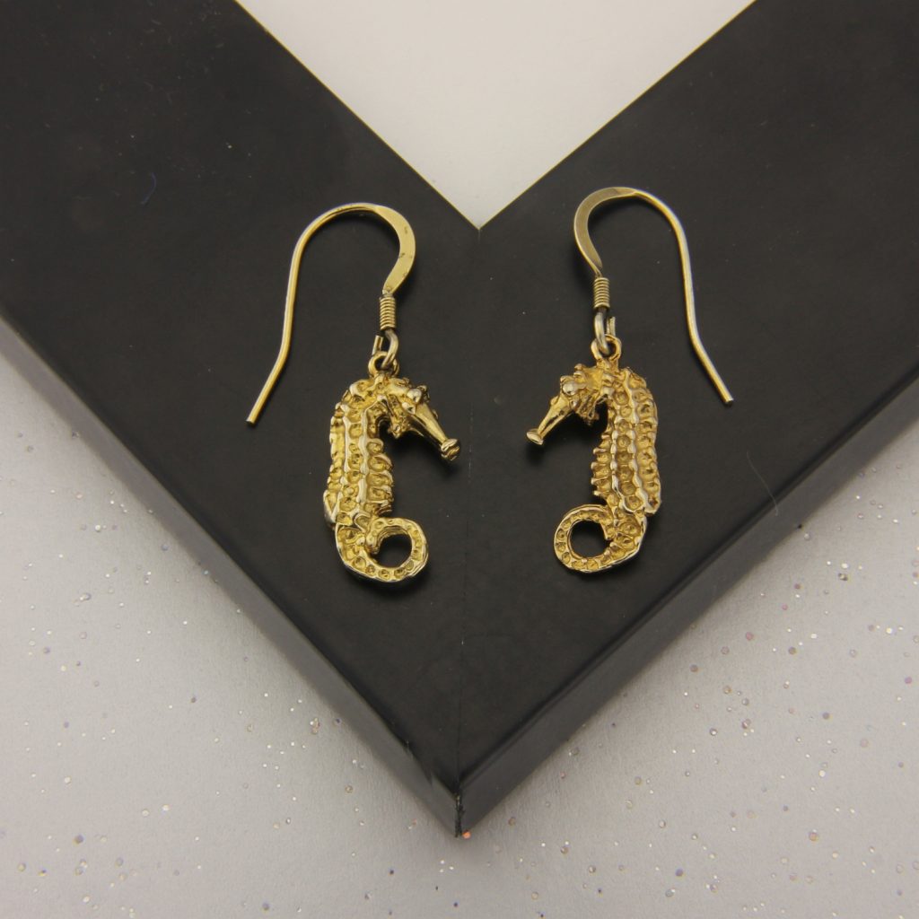 Seahorse Stud Earrings | Handmade Aquatic Earrings
