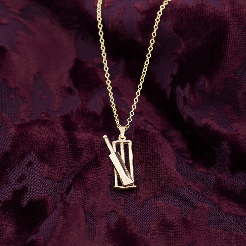 9 Ct Gold Cricket Pendant - Simon Kemp Jewellers