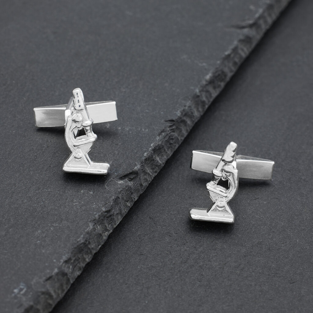 Microscope Cufflinks - Simon Kemp Jewellers
